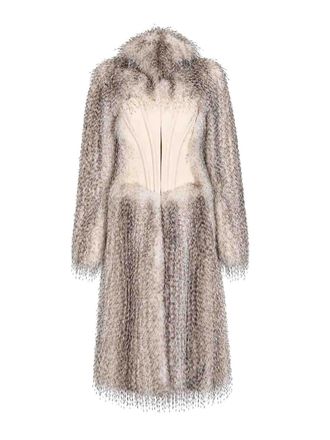Elisabetta Franchi Knielanger Mantel - Creme