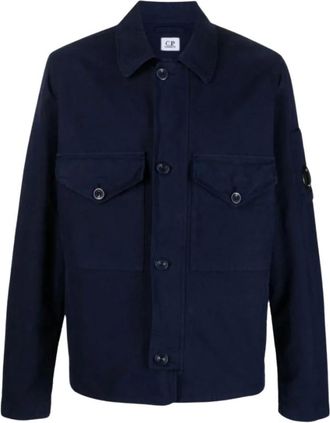 C.P. Company C.p. Company, Homme, Vestes, Bleu, Taille: 2XL Lens Jacket