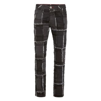 Philipp Plein Homme, Jeans, Gris, Taille: W31 Pantalon en Denim Coupe Super Droite