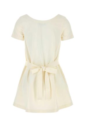 Miu Miu Logo-Embroidered Cotton Tunic - White