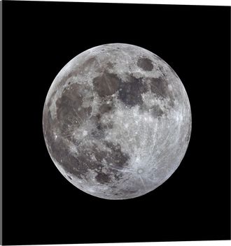 Posterlounge Vollmond Acrylglasbild von MonarchC 20 x 20 cm Grau Wandbilder Wanddeko