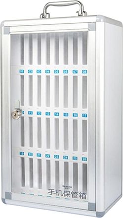 Generic Handy-Safe, Mitarbeiter-handyspind, Transparenter Handy-aufbewahrungsschrank Aus Aluminiumlegierung, Mit Taschenkarte, Wandmontage Schloss, Tragbar(36