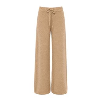 Laneus Pantalon en maille - Femme - Pantalons - Beige - Taille: 36 FR