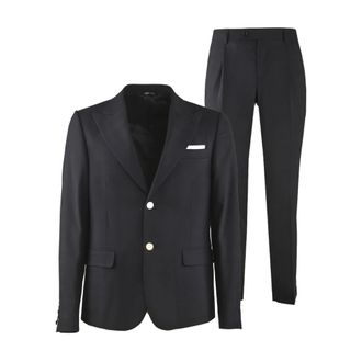 Daniele Alessandrini Einreihiges Anzug-Set - - Suits - Herren - Blau - 2XL