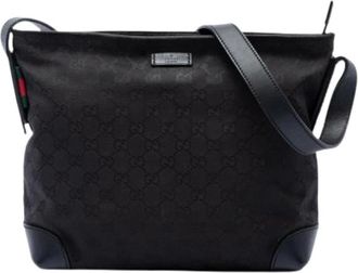 Gucci Pre-owned Sac bandouli&egrave;re en toile - Femme - Pre-owned - Noir - Taille: ONE Size