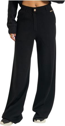 Silvian Heach Femme, Pantalons, Noir, Taille: 40 FR Pantalon Évasé Stretch