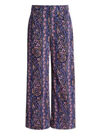 Cinq à Sept Betsey Hose mit Paisley-Print - Blau