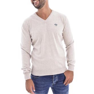 North Sails V-Ausschnitt-Sweater - - Knitwear - Herren - Beige - S