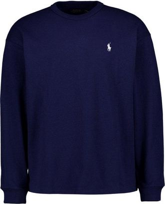 Polo Ralph Lauren Herren Longsleeve blau Baumwolle unifarben