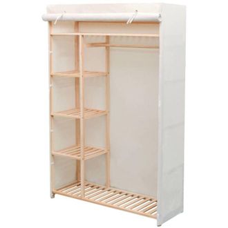 vidaXL Schrank Stoff und Kiefernholz 110 x 40 x 170 cm - Vidaxl