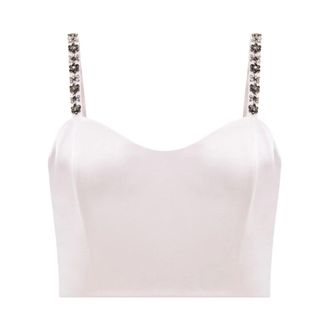 Twinset Femme, Tops, Rose, Taille: 42 FR Duchesse Cropped Top