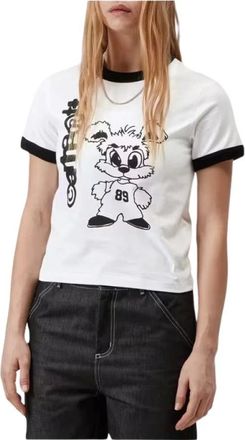 Carhartt Work in Progress Femme, Tops, Blanc, Taille: 38 FR S/S IP Ringer T-Shirt