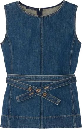 SOEUR Soeur, Femme, Tops, Bleu, Taille: 38 FR Chance Sleeveless Top