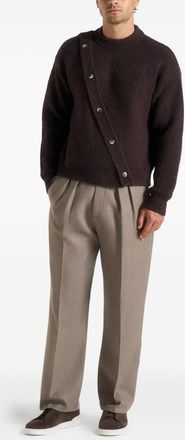 Manière De Voir pull Theo à design asymétrique - Marron