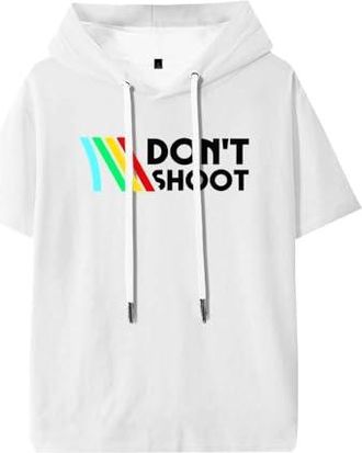 Generic Arc Raiders Dont Shoot T-shirts &agrave; capuche unisexe &agrave; manches courtes V&ecirc;tements d&eacute;contract&eacute;s, blanc, XXL