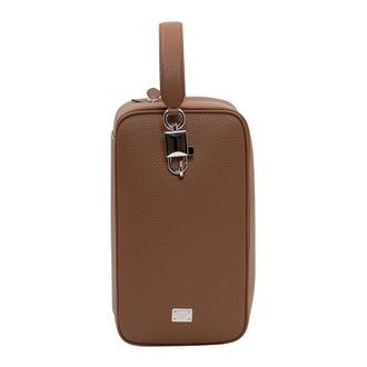 Dolce & Gabbana Borsa a mano Lock in pelle di vitello - Homme - Sacs - Brun - Taille: ONE Size