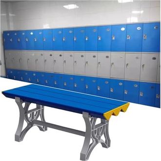 Generic Banc de table &agrave; langer imperm&eacute;able en ABS - Long tabouret avec v&ecirc;tements et lattes de chaussures pour salle de sport, salle de bain, vestiaire, piscin