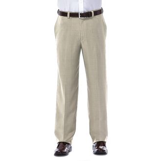 Haggar Herren ECLO Repreve Stria Flat Front Dress Pant Klassische Hose, Sand, 32W / 30L