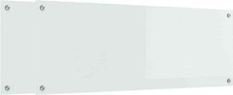 vidaXL K&uuml;chenr&uuml;ckwand 2 pcs Wei&szlig; 110 x 40 cm Geh&auml;rtetes Glas vidaXL