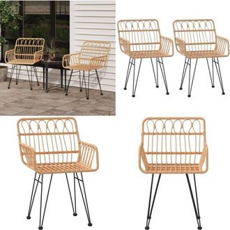 vidaXL Vidaxl - Chaises de jardin lot de 2 accoudoir 56x64x80 cm Résine tressée - Chaise De Jardin - Meubles De Jardin - Salon De Jardin - Fauteuil De