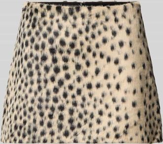 Gina Tricot Minirock aus Kunstfell mit Animal-Print