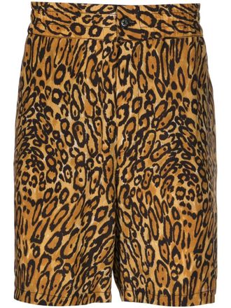 Moschino short &agrave; imprim&eacute; animalier - Tons neutres