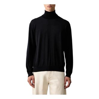Paul & Shark Pull &agrave; col roul&eacute; en M&eacute;rinos Superfine 140 - Homme - Pulls - Bleu - Taille: XL