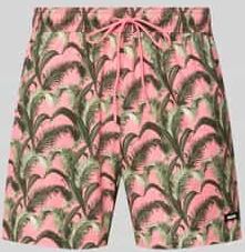 HUGO BOSS Regular Fit Badeshorts mit Allover-Muster Modell PIKE