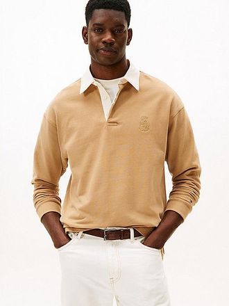 Tommy Hilfiger Polo Rugby décontracté Varsity à col contrasté