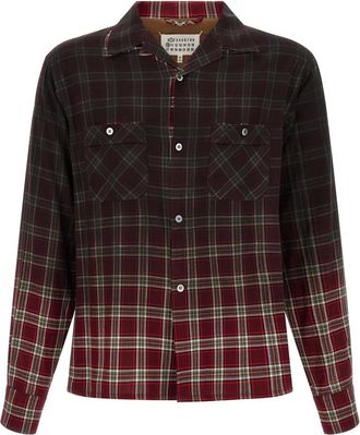 Maison Margiela Homme, Chemises, Multicolore, Taille: XL Gradient Check Shirt