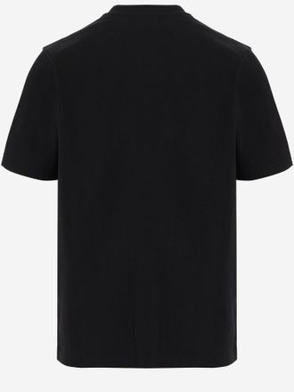 Casablanca Mens Cotton T-Shirt With Logo Print Black Organic T-Shirts And Polos