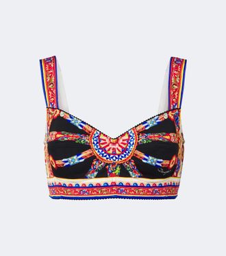 Dolce & Gabbana Brassi&egrave;re Carretto en soie m&eacute;lang&eacute;e