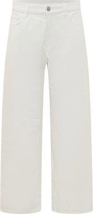 Palm Angels Homme, Jeans, Blanc, Taille: W34 Logo Denim 5 Pkts