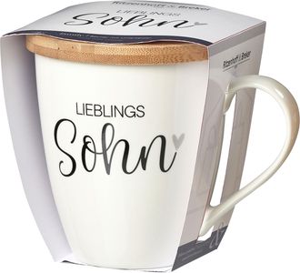 Ritzenhoff & Breker Kaffeebecher Family Größe Kaffeebecher 560 ml Sohn inkl. Untersetzer