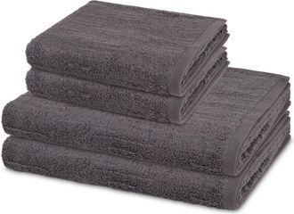 ROSS 4er Set Premium Handt&uuml;cher & Duscht&uuml;cher - Flauschig Weich, Saugstark 500 g/m&sup2; Walkfrottee aus Flammengarn, 100% Baumwolle - Langlebig, Pflegeleicht m