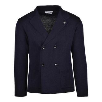 Daniele Alessandrini Homme, Vestes, Bleu, Taille: L Blazer en maille