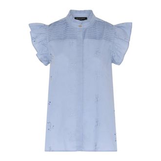 Bruuns Bazaar Femme, Blouses et Chemises, Bleu, Taille: 44 FR Chemises