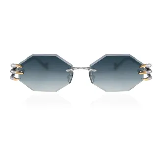 Anna-Karin Karlsson Femme, Accessoires, Gris, Taille: 58 MM Lunettes de soleil octogonales 2.0