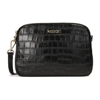 Kazar Klassische schwarze Krokodillederhandtasche - - Bags - Damen - Schwarzk - ONE SIZE