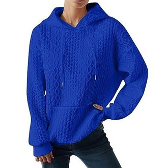 Generic Hauts &agrave; capuche de sport pour femme - Sweat-shirt blanc surdimensionn&eacute; pour femme - Sweat &agrave; capuche dautomne d&eacute;t&eacute; &agrave; manches longues avec poches - V&ecirc;te