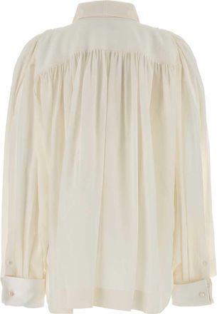 Carven Silk Charmeuse Sweater - White