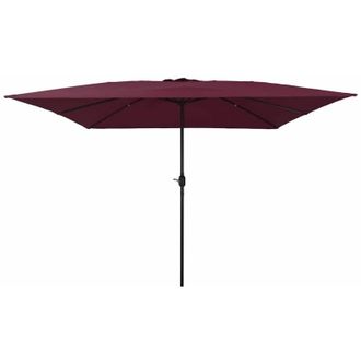 vidaXL Vidaxl - Parasol de jardin Rouge, Noir 295 x 295 x 245 cm