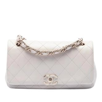 Chanel Pre-owned Vintage Quilted Flap Crossbody - - Pre-owned - Damen - Wei&szlig; - ONE SIZE