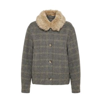 Twinset Faux Shearling Jacke - - Jackets - Damen - Grau - M