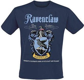 Harry Potter Ravenclaw Homme T-Shirt Bleu Regular, Bleu, XL