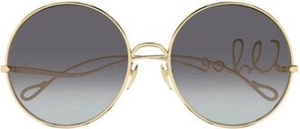 Chlo&eacute; Runde Sonnenbrille - - Accessories - unisex - Gelb - 60 MM