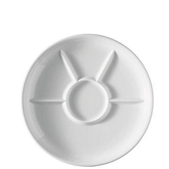 Thomas Trend Fondueteller, Grillteller, Porzellan, Wei&szlig;, Sp&uuml;lmaschinenfest, 27 cm, 15313