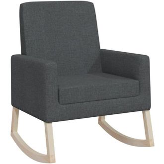 vidaXL vidaXL Schaukelstuhl Dunkelgrau Stoff