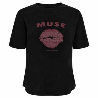 Copenhagen Muse Femme, Tops, Noir, Taille: 40 FR T-shirt avec logo Lips en Wash Black