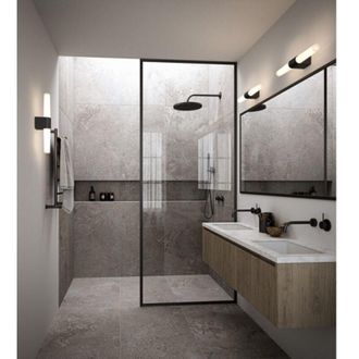 Nordlux helva double sdb applique murale Plastique Noir led integr&eacute;e 3000K 2015311003